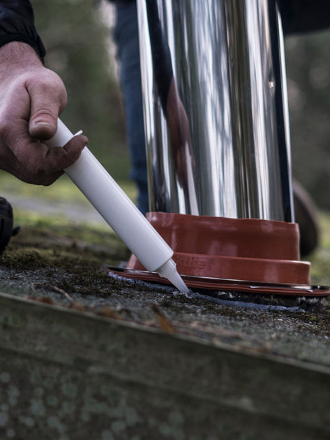4" Insulated Flue Shed Flashing Kit For Wood Burners. Anevay Stoves